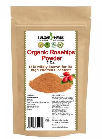 Bulgarian Botanicals Organic Rosehips Powder - Bulgar Herbs Limited